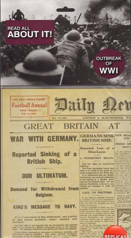 Outbreak of World War 1 - Replica Newspaper Pack - The Keep Military Museum
