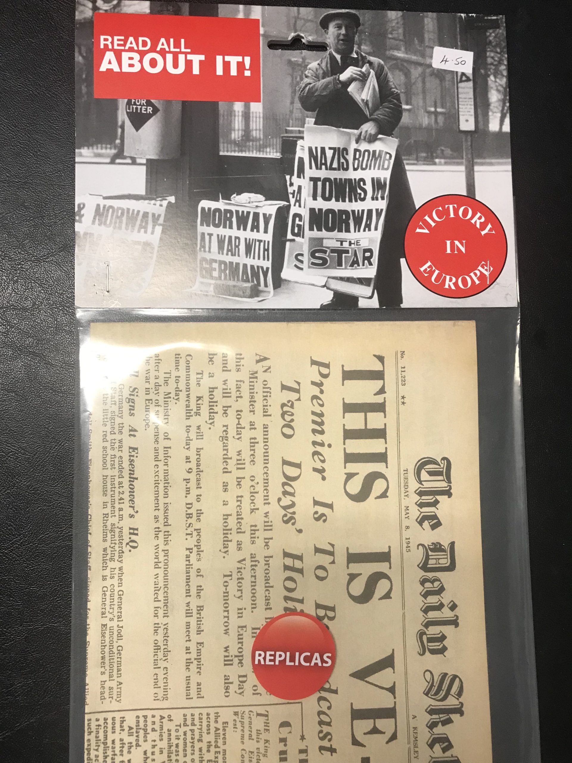 Victory in Europe VE Day - Replica Newspaper Pack - The Keep Military ...