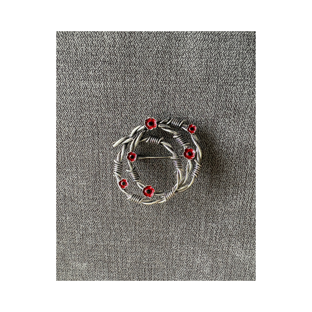 Barbed Wire Poppy Brooch - The Keep Military Museum