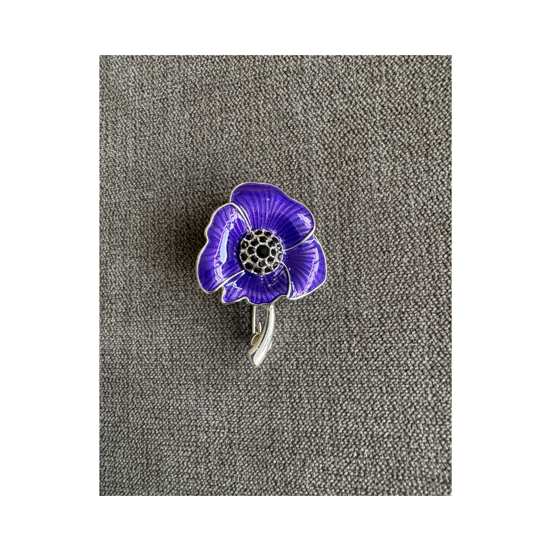 Purple Poppy Brooch - The Keep Military Museum